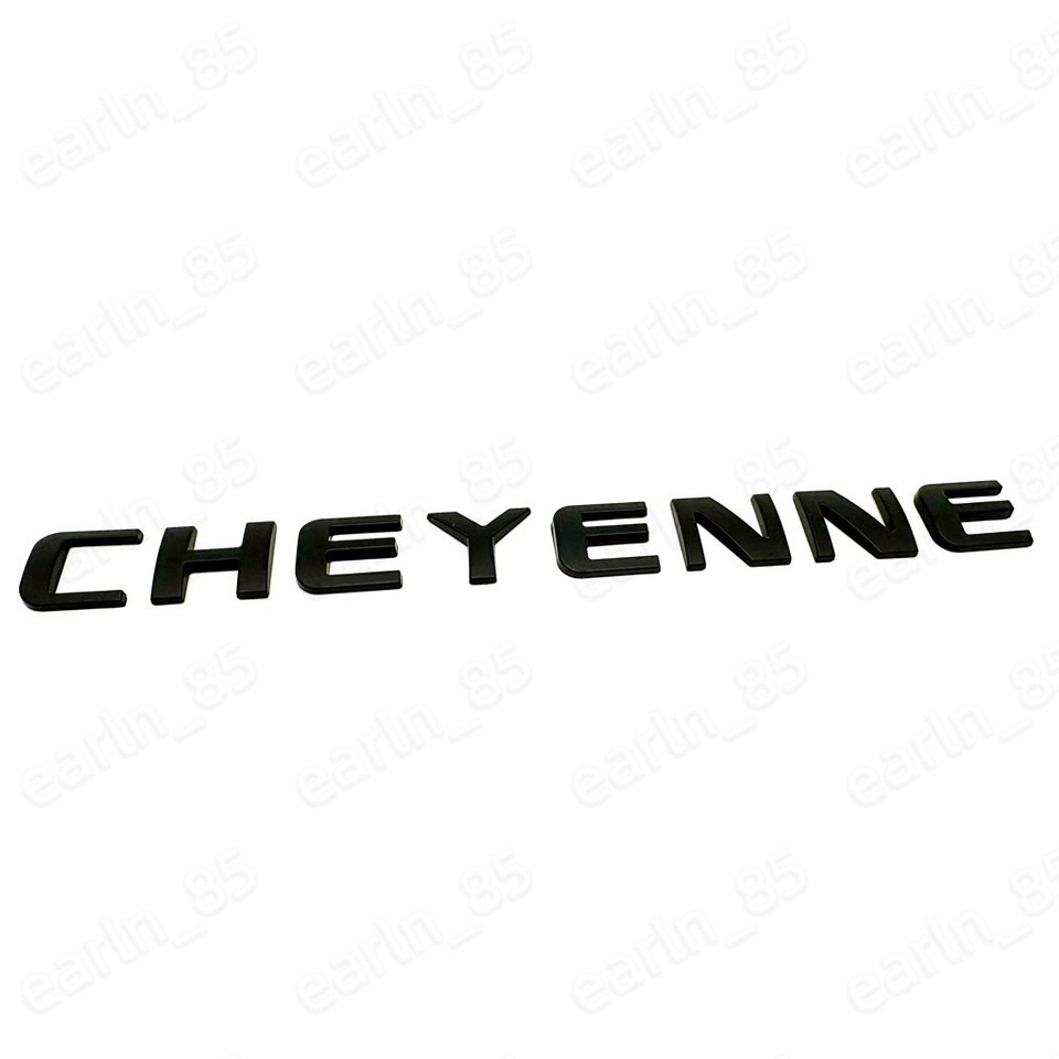 Black Cheyenne Fender Rear Emblem Badge Nameplate Letter Silverado ...