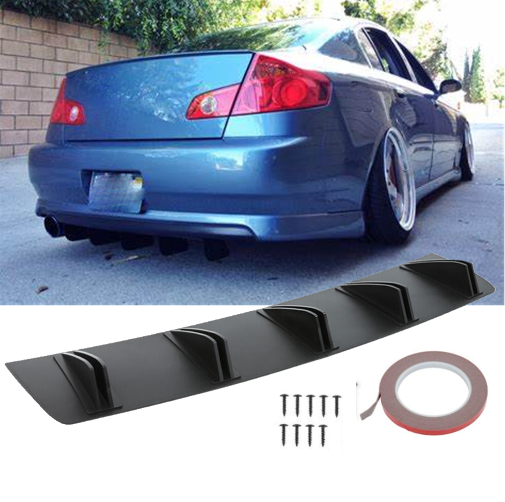 For INFINITI G35 Sedan 5-Fins Rear Bumper Lip Side Splitter Diffuser ...