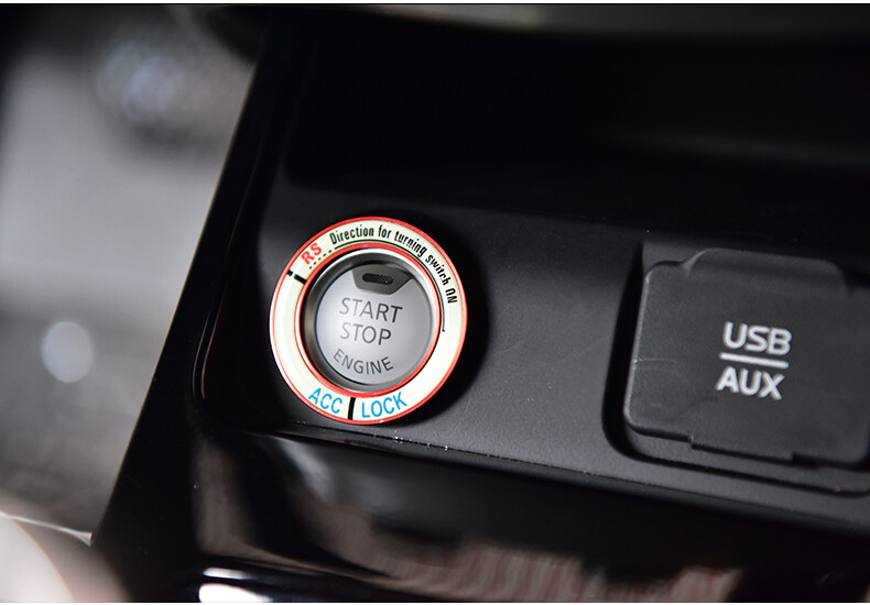 Car Key Hole Sticker Luminous Glow Ignition Engine Switch Cover Ring ...