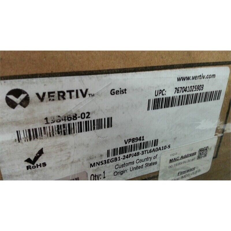 Vertiv VP8941 Rack PDU Power Distribution Unit 24 U-Lock Receptacles ...