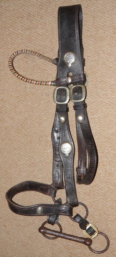 Antique Scottish Brown Leather Shire Parade Bridle By Porter Saddler ...