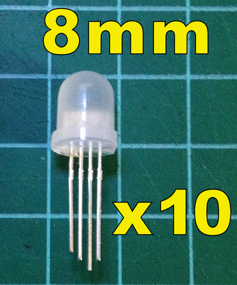 APA-106/PL9823 (10pcs) Addressable RGB LED 5mm/8mm - like Neopixel ...