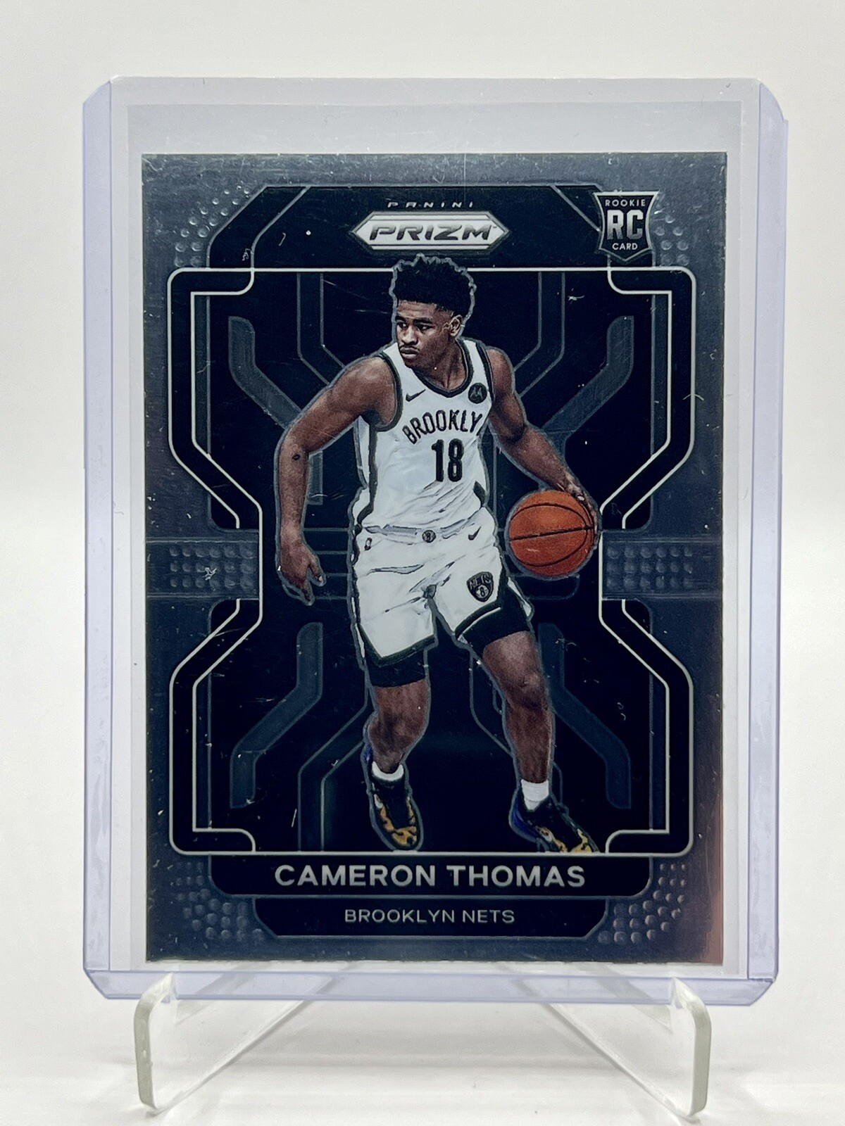 2021-22 Panini Prizm Cameron Cam Thomas Base Prizm Rookie #297 Brooklyn ...