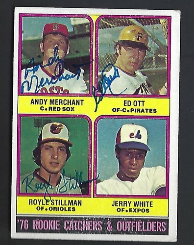 1976 Topps Rookies Card #594 Autographed Andy Merchant/Royle Stillman ...