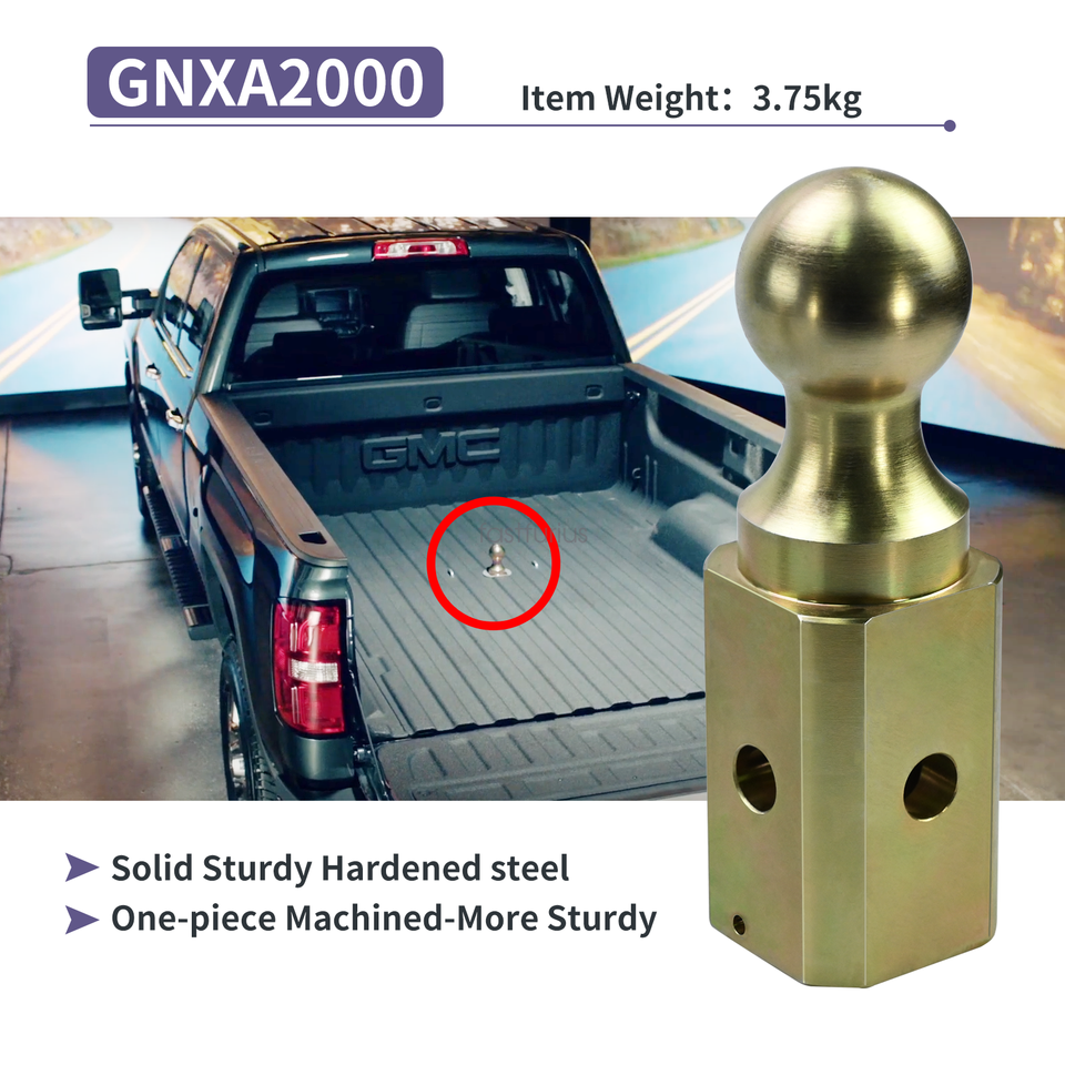 Gooseneck Ball Hitch Turn Over Ball 2-5/16” fit for B&W Trailer Hitches ...