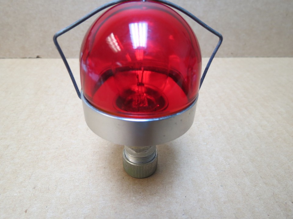 Vintage 2" WWII Aircraft Nav Navigation Light w/Red Lens Grimes Model ...