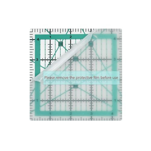 Quilting Rulers, 4 Square Quilting Templates Acrylic Rulers with 24 Non ...