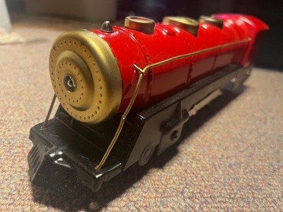 train toy MARX CUSTOM 994 LOCO. BEAUTIFUL RED, GOLD, BLACK. LIGHTS ...