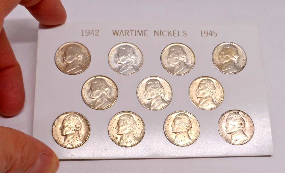 SET OF ALL 11 WAR SILVER NICKELS IN NICE SHAPE 1942 - 1945 | eBay