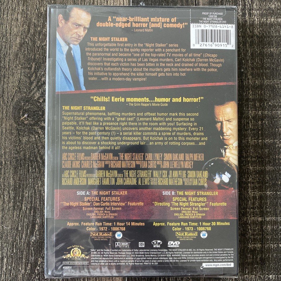 Kolchak Double Feature: The Night Stalker/The Night Strangler DVD ...