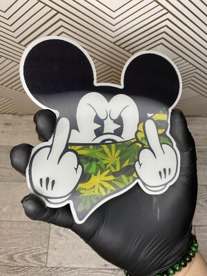 Disney Mickey Mouse Middle Finger 3D Lenticular Motion Car Sticker ...