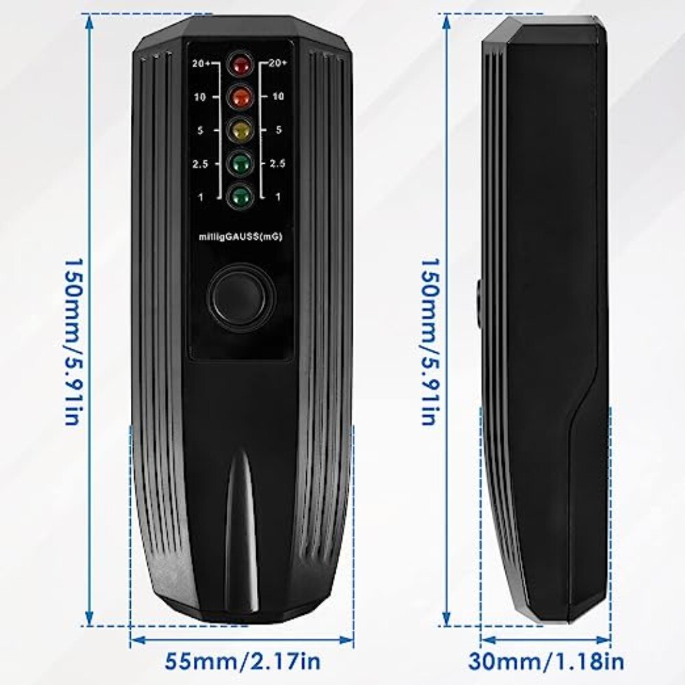 Black EMF Reader Smart Digital Radiation Detector Meter EMF Meter ...