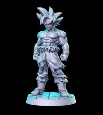 Goku Ultra Instinct - RN EStudio - 32mm - DnD Tabletop Games - Resin ...