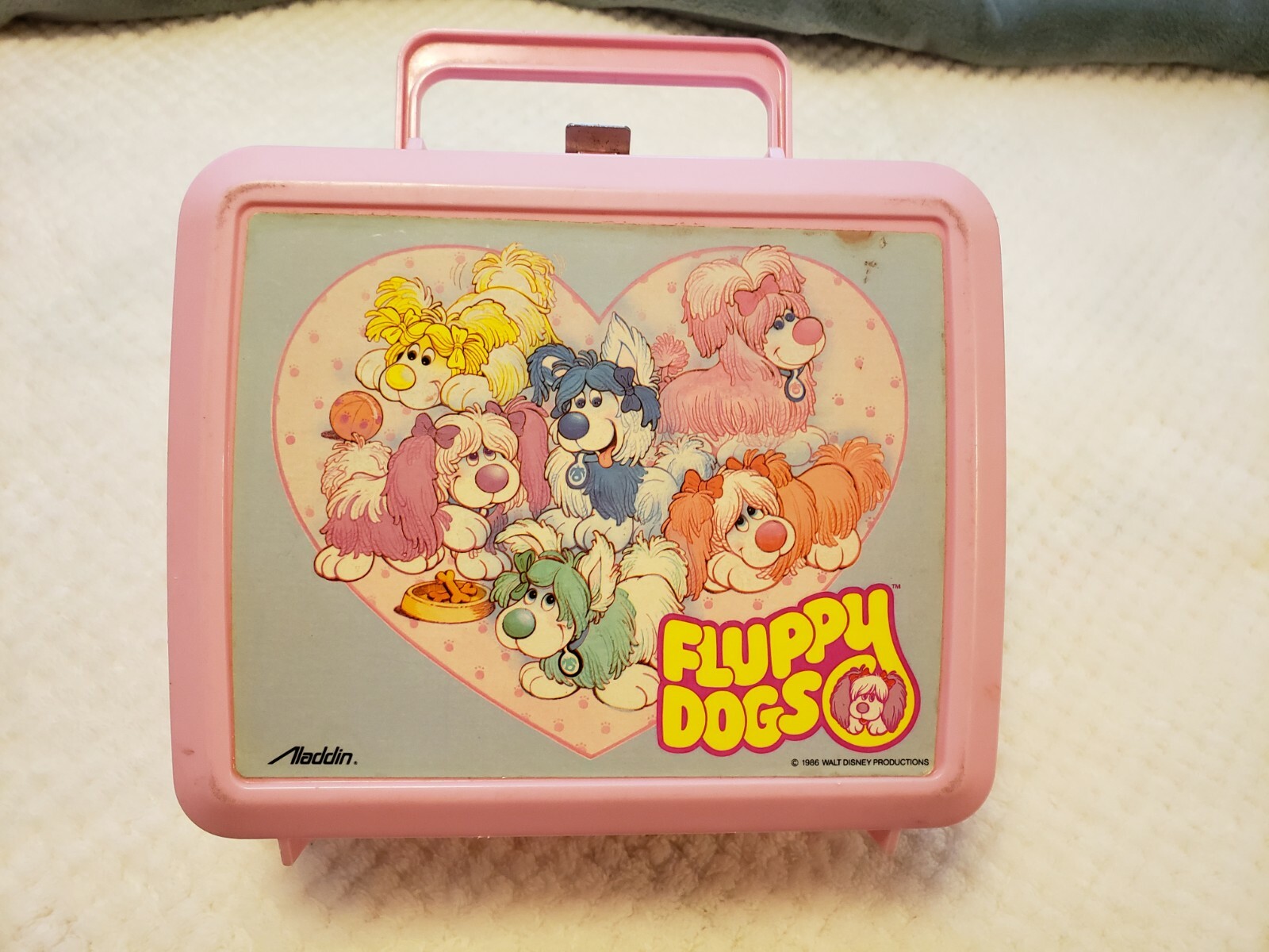 Vintage Fluppy Puppy Dogs Aladdin Lunch Box, Pink, Walt Disney ...