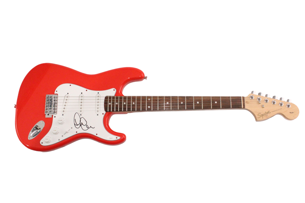 Elvis Costello Signed Autograph Red Fender Electric Guitar - The ...