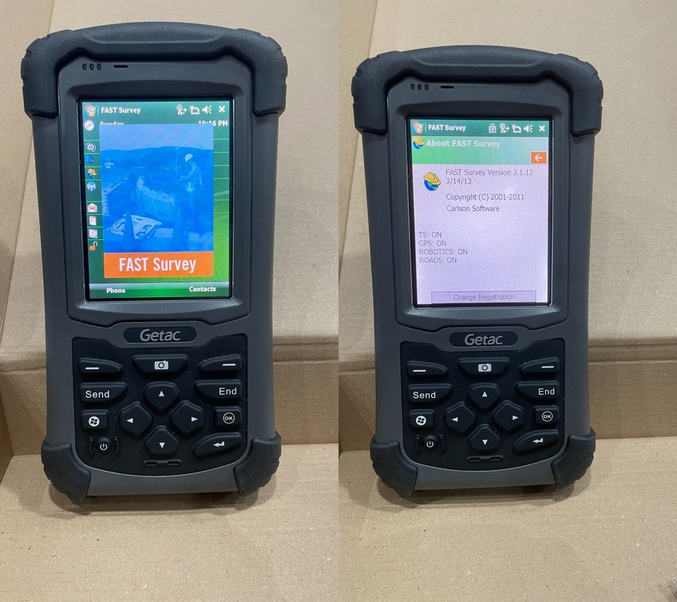 GETAC PS236 , SURVCE 4, Fieldgenius 11, GPS RTK Surveypro 6.2 , trimble ...