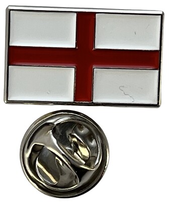 England St George Flag Pin Badge Enamel & Metal small rectangle Lapel ...