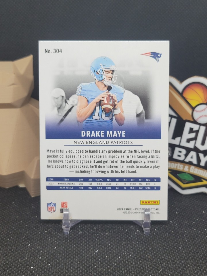 Drake Maye 2024 Panini Prestige Rookie Diamonds Xtra Points #304 ...