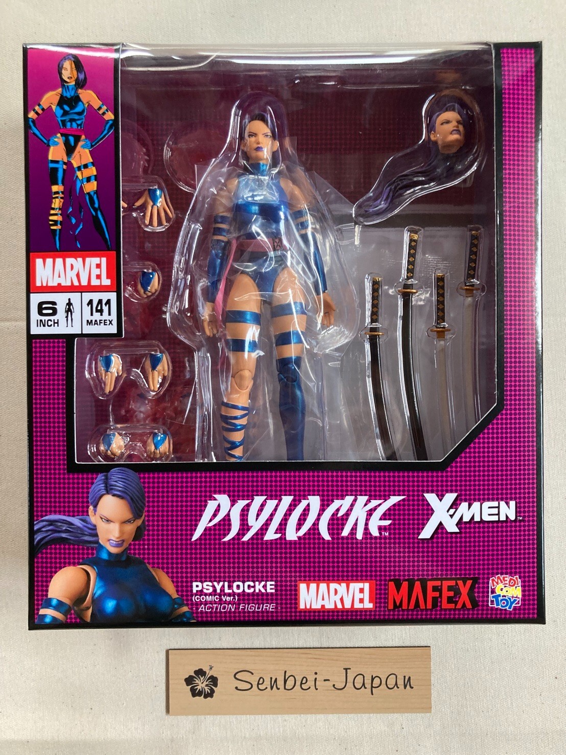 Mafex No.141 X-MEN Psylocke Comic Ver. Action Figure MARVEL Medicom Toy ...