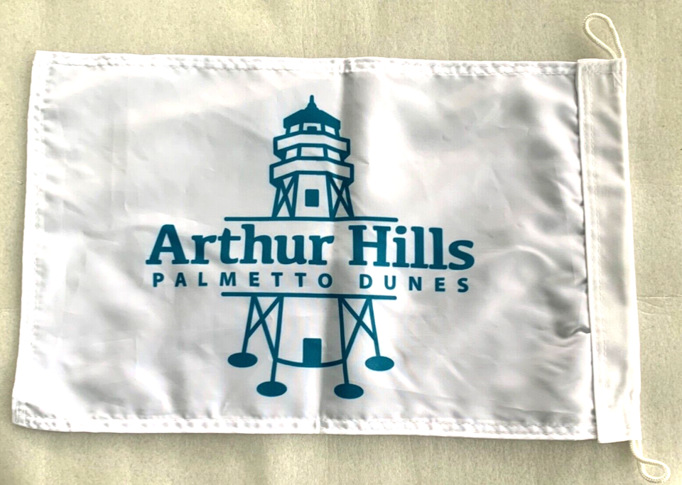 ARTHUR HILLS GOLF COURSE AT PALMETTO DUNES RARE DUEL SIDED GOLF FLAG ...