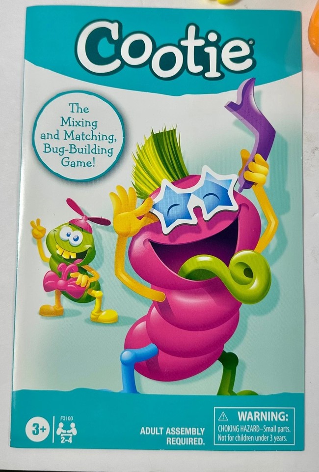 Hasbro Cootie Game "Mixing & Matching Bug Building Game" 2021 Ages 3 ...