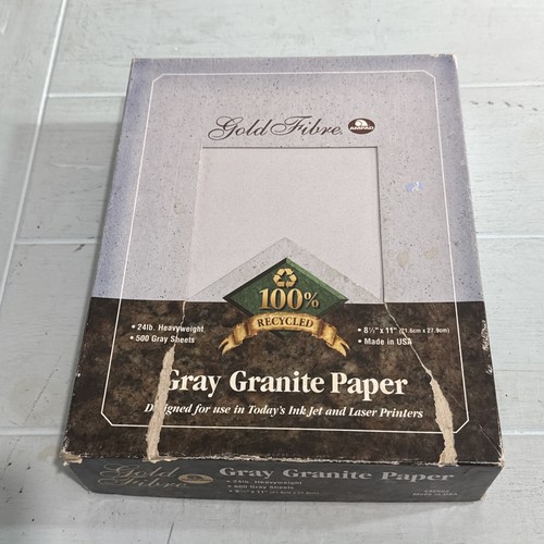 Gold Fibre Gray Granite Paper - 24lb Heavyweight, 400 500 Sheets Opened ...