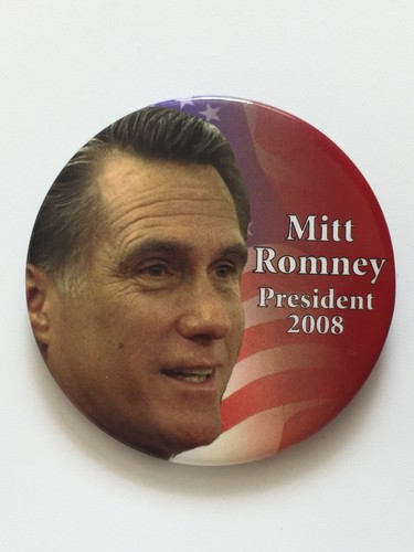 2008 Mitt Romney For President Original 2.25" Button Governor Utah ...