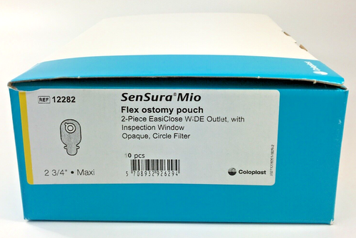 10 COLOPLAST 12282 Mio Flex EasiClose Wide Outlet Drainable Pouch, Exp ...
