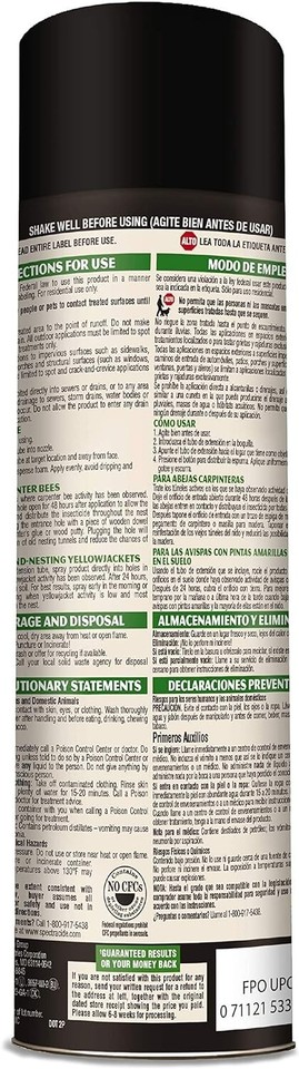 Spectracide Carpenter Bee & Nesting Yellowjacket Killer Spray 16Oz Each ...