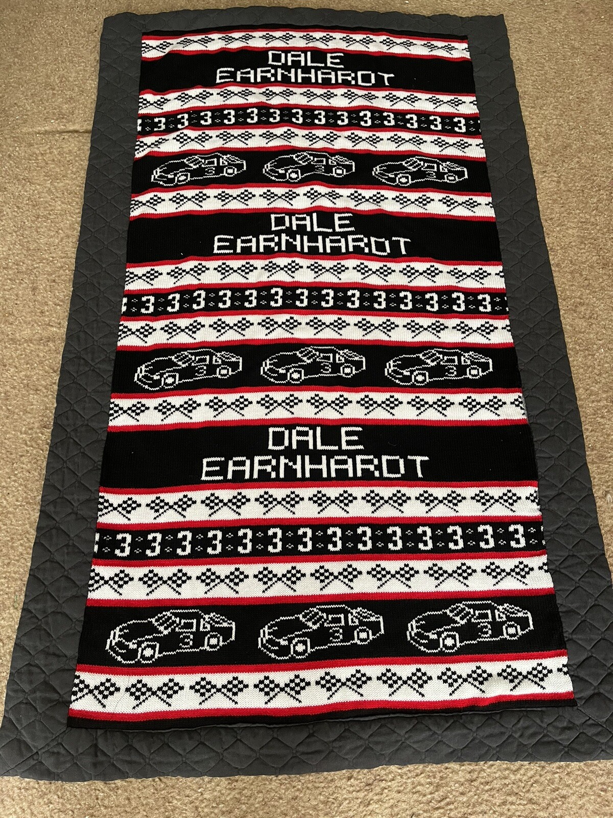 DALE EARNHARDT #3 NASCAR Blanket, Quilt, Throw 36 x 58” ~ Handmade | eBay