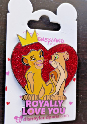 Simba & Nala in Heart Valentine Disney Paris Dlrp Dlp Fev 2024 Glitter ...