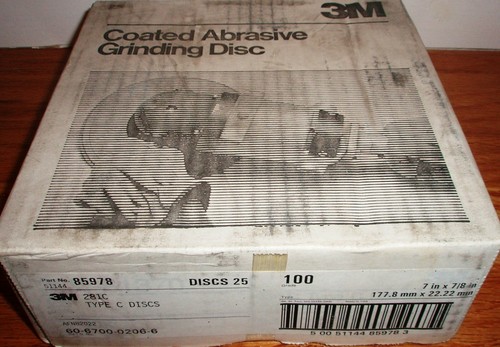 3M 7X7/8 100 GRIT Fibre Back Disc 25PCS (Part #51144) | eBay