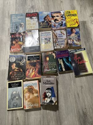 Mix Lot Of 18 Suspense Crime Mystery Thriller Fiction Paperback Books ...