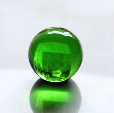 Crystal Balls 40MM Green Clear Color Glass Ball Photography Glass ball ...