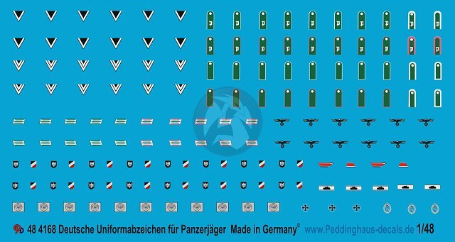 Peddinghaus 1/48 Panzerjager German Uniform Insignia for Tank Hunter ...