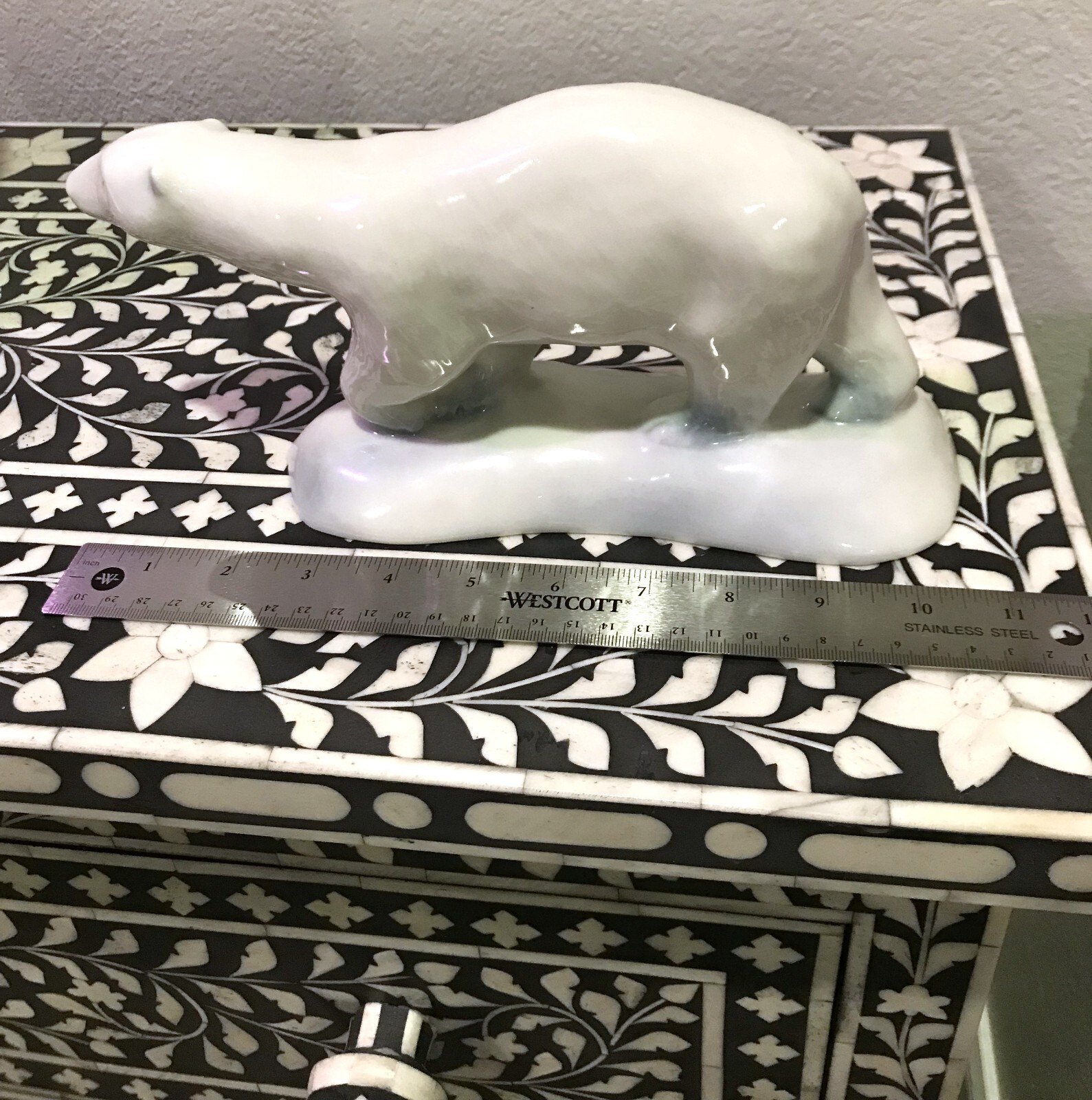 MCM HIGHBANK PORCELAIN Polar Bear Walking Figure Scotland Signed FIROZ ...