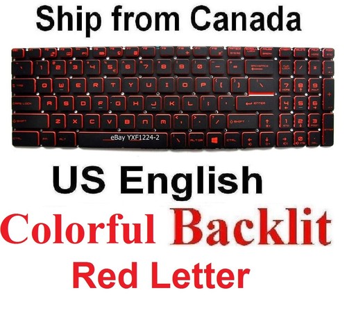 Keyboard for MSI MS-1792 MS-1795 MS-1796 MS-1799 MS-1771 MS-1773 MS-179B - US | eBay