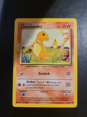 Pokémon TCG Charmander Base Set 46/102 Regular Unlimited Common | eBay