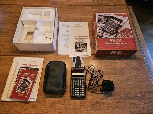 Texas Instruments Electronic Slide-Rule Calculator Sr-52 Complete Box ...