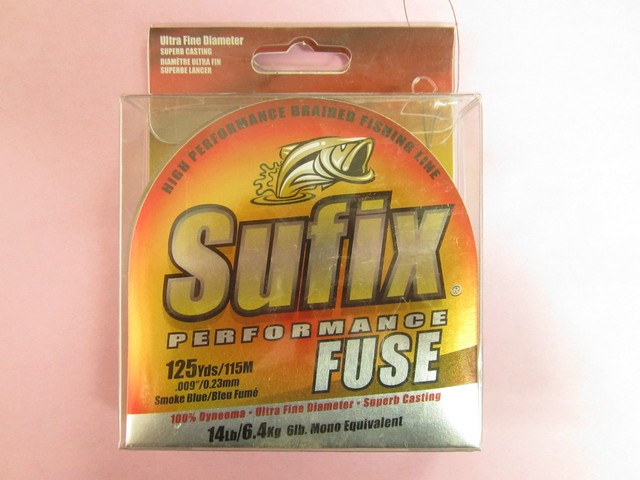 Sufix Performance Fuse Braided 14 LB X 125 Yds Line Smoke Blue for sale ...