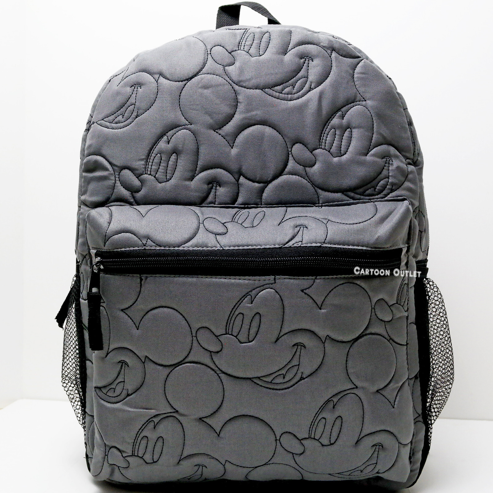 Disney Mickey Mouse Large 16" School Backpack Quilted Travel Tote Book ...