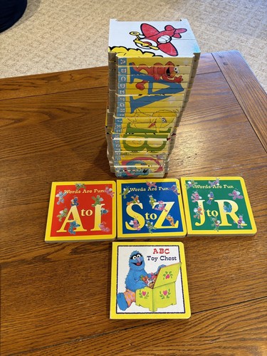 Sesame Street ABCs Alphabet Interlocking Board Books Plus Words Are Fun ...