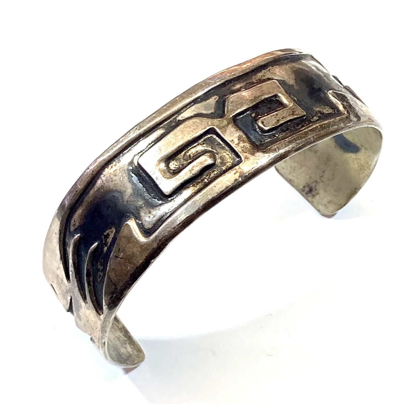 #353 Vintage Hopi/Native American Sterling Silver Cuf… - Gem