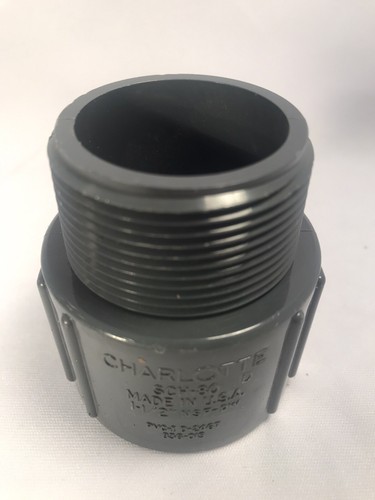 1-1/2" PVC Schedule 80 Male Adapter (MIPT x S) | eBay