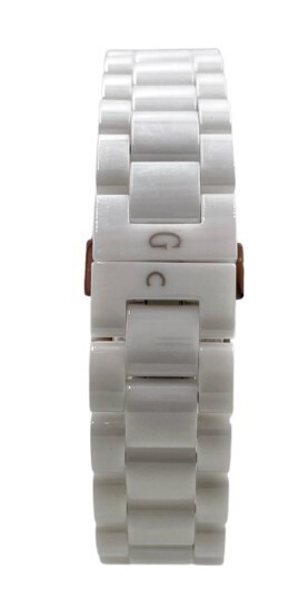 GUESS COLLECTION Women's Swiss mvmnt white Ceramic Watch diamond pink ...