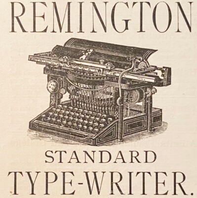 ORIGINAL 1888 REMINGTON Standard Typewriter~Sweet Victorian Office Art ...