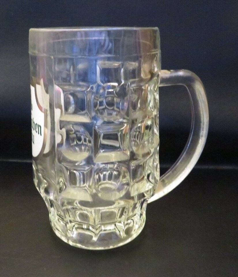 Vintage German SCHWABEN BRAU Dimpled Glass Beer STEIN Bier Stuttgart ...