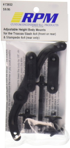 Adjustable Height Body Mounts Traxxas Slash 4x4, Black | eBay