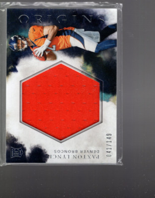 B3569-2016 Panini Origins Débutant Jumbo Maillots #9 Paxton Lynch Jsy ...