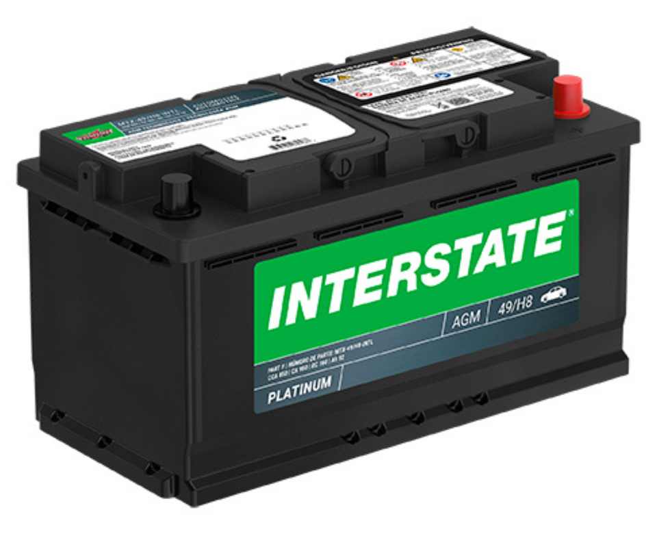 Interstate Batteries 12V 95Ah Group H8/49 SLI AGM Automotive Battery ...